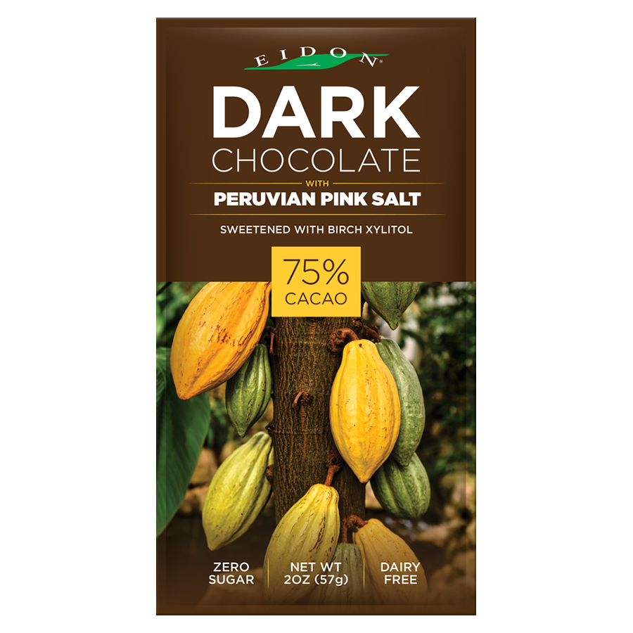Peruvian Pink Salt Dark Chocolate Bar - Eidon Ionic Minerals